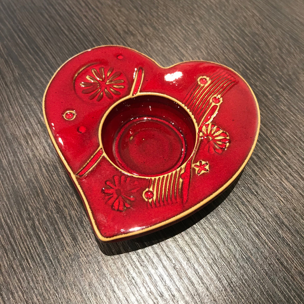 Ceramic Heart candle – Ruta European Artistry
