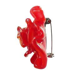 ROSE GLASS PIN -CHERRY – Ruta European Artistry