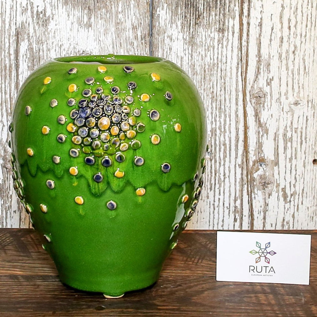 Ceramic Vase with "Bubbles" - Large – Ruta European Artistry